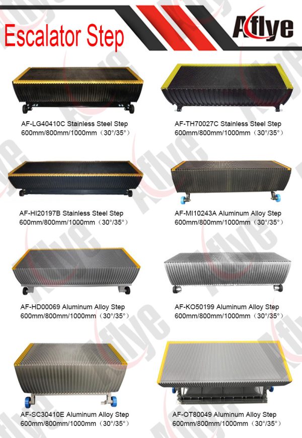 Aluminum Alloy Stainless Steel Escalator Step Stairs