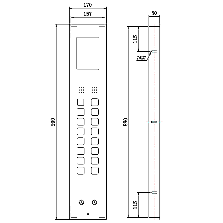 BCKAS008 Elevator Cabin Operator Panel Elevator COP - A-FLY ...