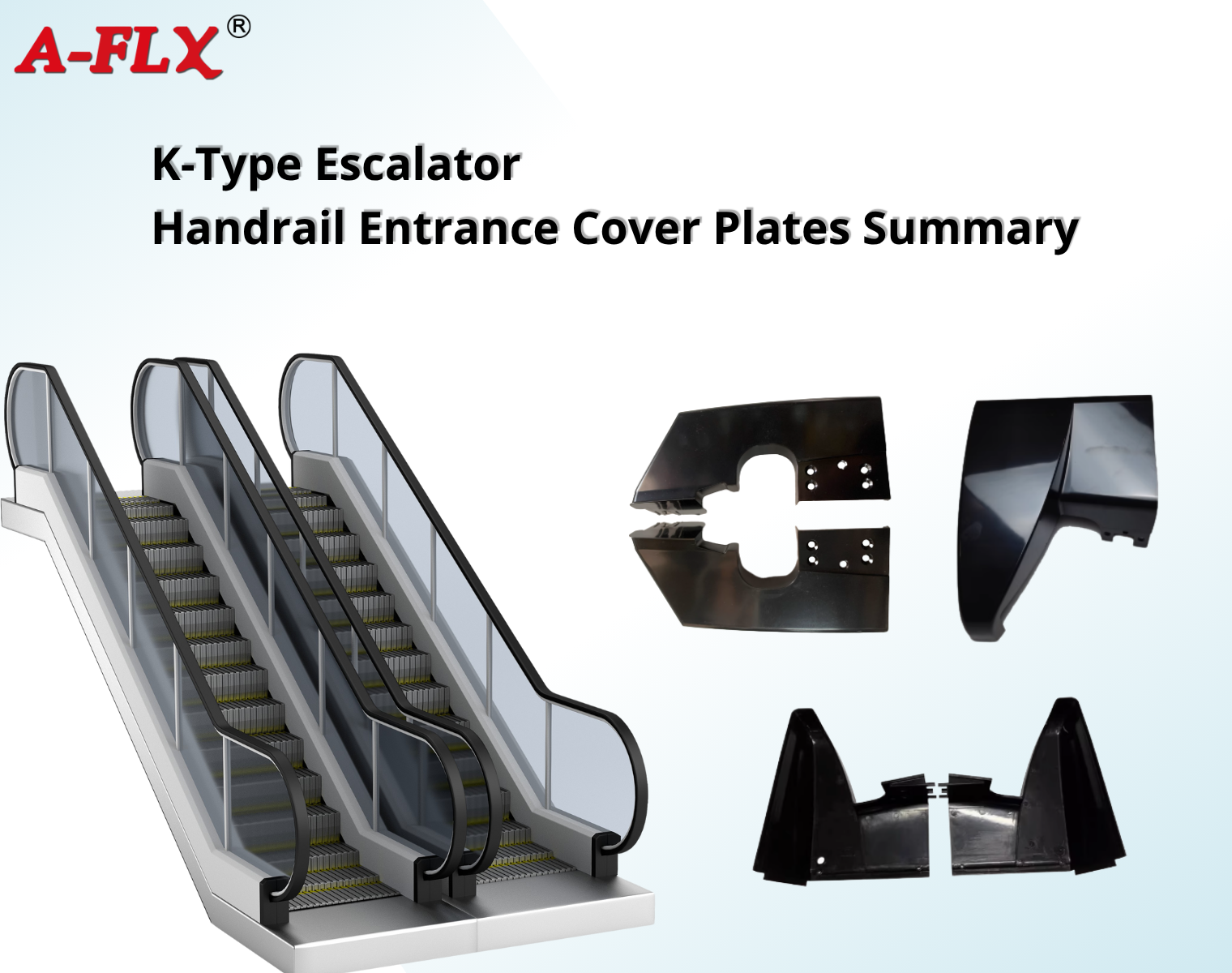 K-Type Escalator Handrail Inlet Entrance Cover Plates Model Summary